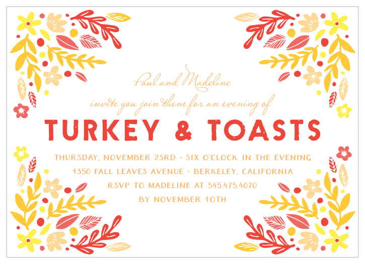 Office Thanksgiving Luncheon Invitation