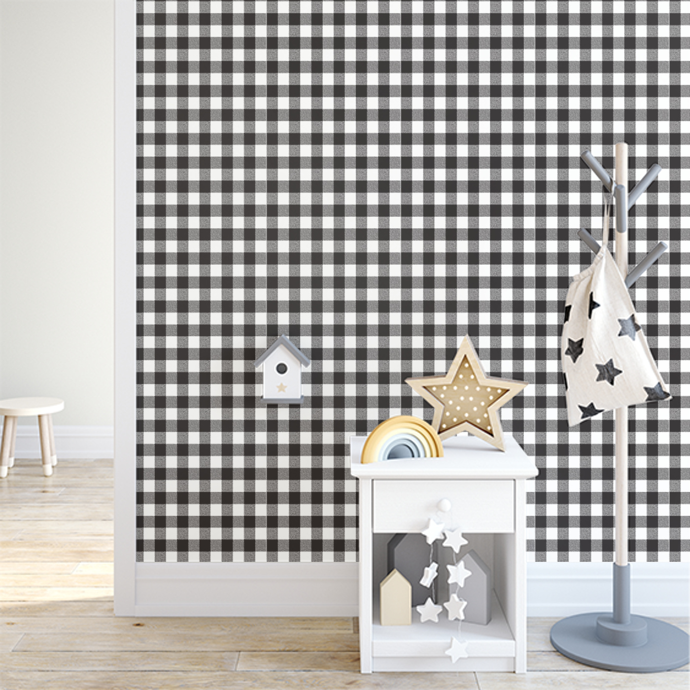 Buffalo Check Peel And Stick Removable Wallpaper | Love vs. Design