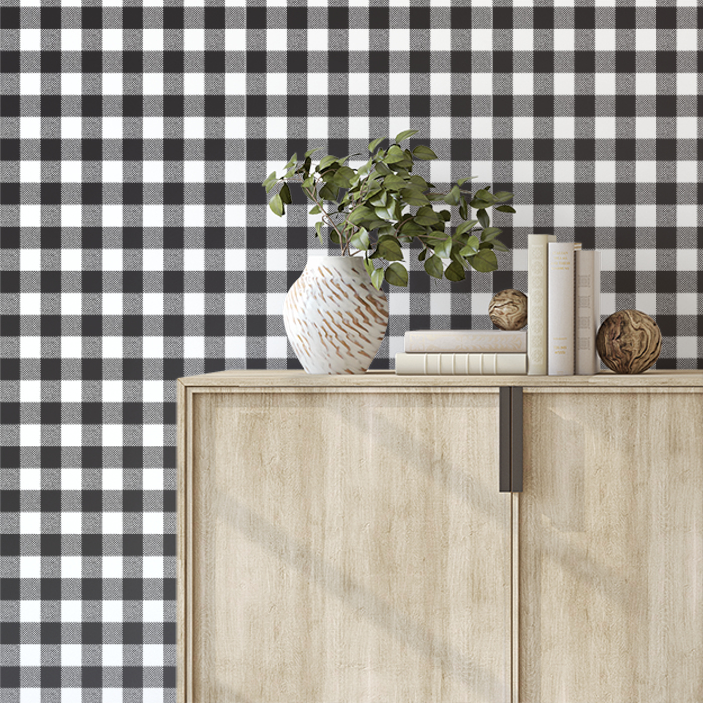 Buffalo Check Peel And Stick Removable Wallpaper | Love vs. Design
