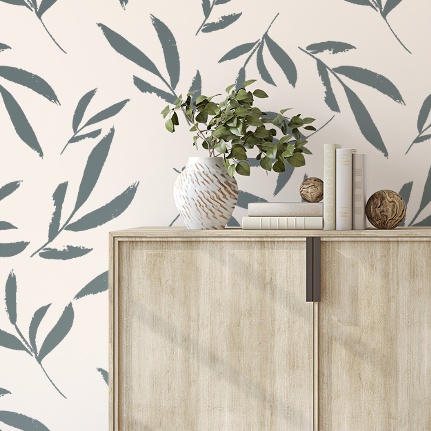 Rustic Foliage Peel And Stick Removable Wallpaper | Love vs. Design
