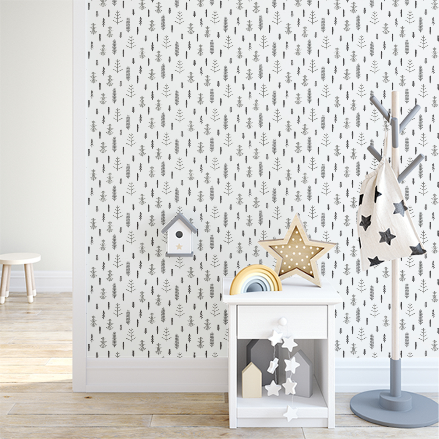 Timber Trees Peel and Stick Removable Wallpaper | Love vs. Design