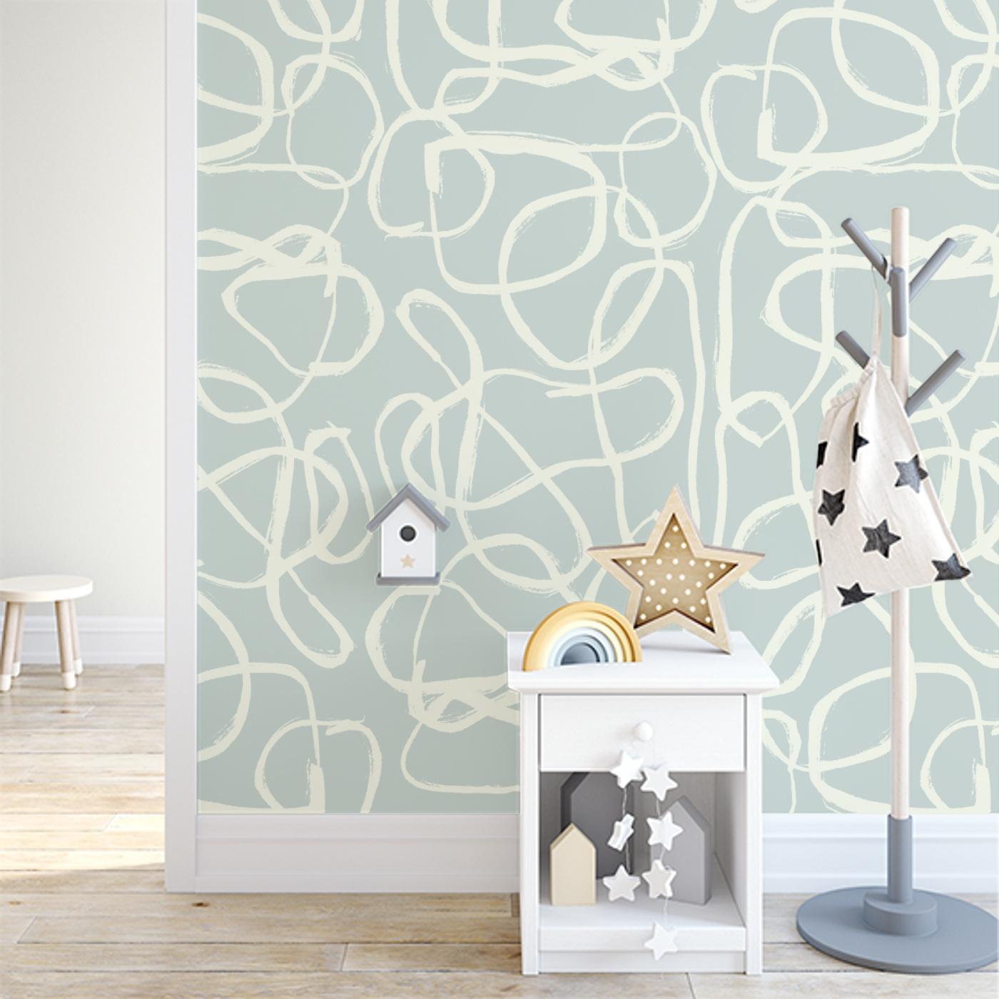 Abstract Lines Peel and Stick Removable Wallpaper | Love vs. Design