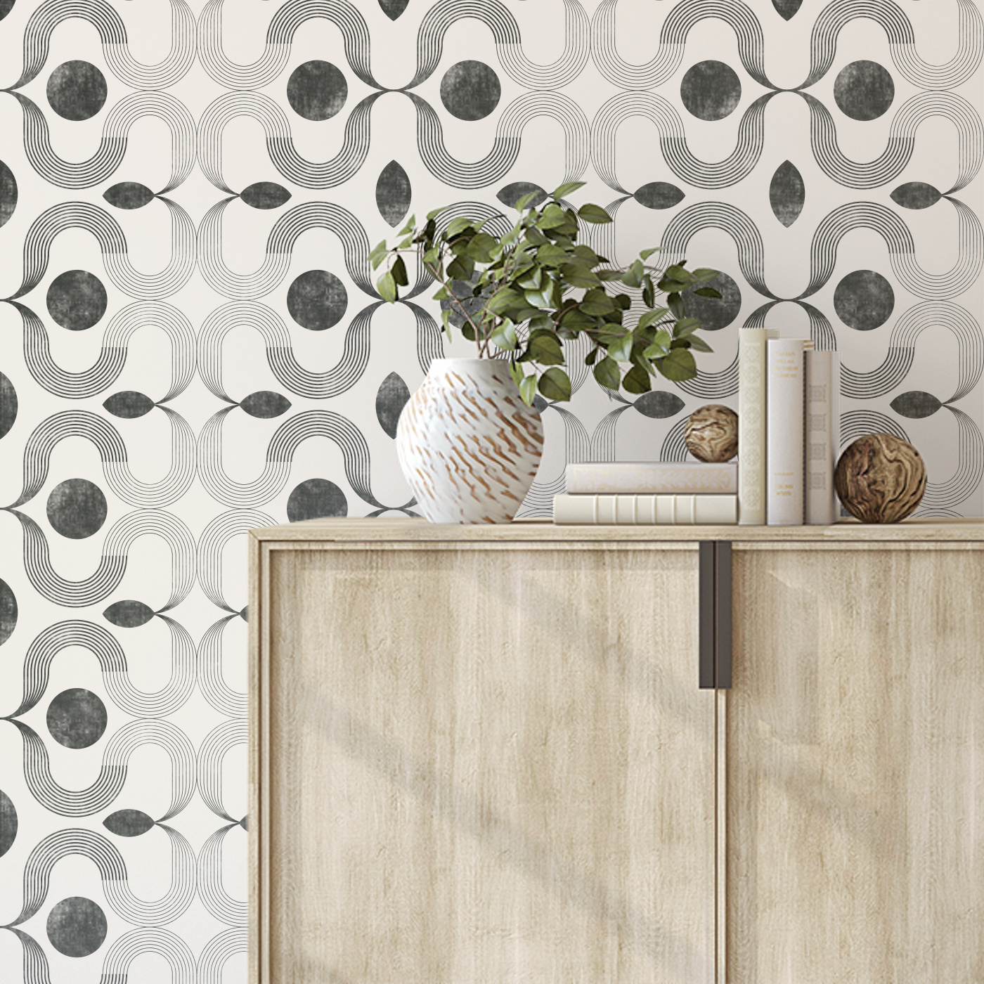 Retro Flow Peel and Stick Removable Wallpaper | Love vs. Design