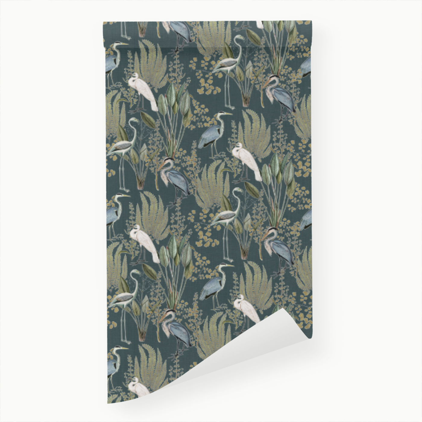 Herons in the Lake Peel And Stick Removable Wallpaper | Love vs. Design