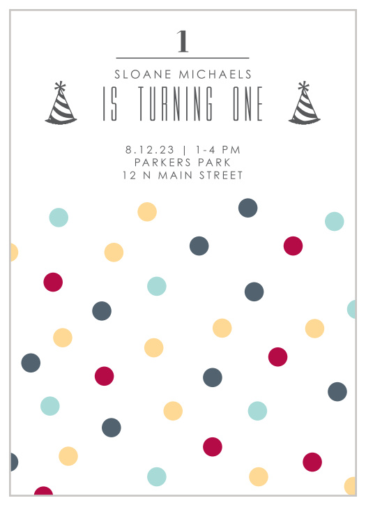 Blue Polka Dot Invitation Templates