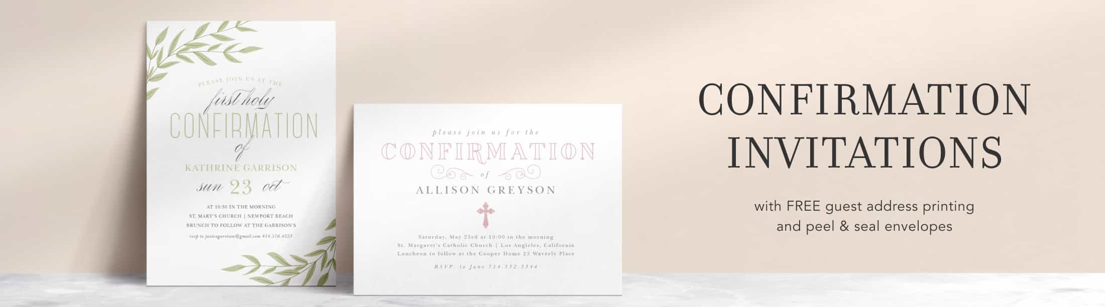 Confirmation Invitations | 15% Off Super Cute Designs