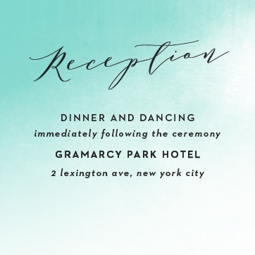 Reception Card Wording